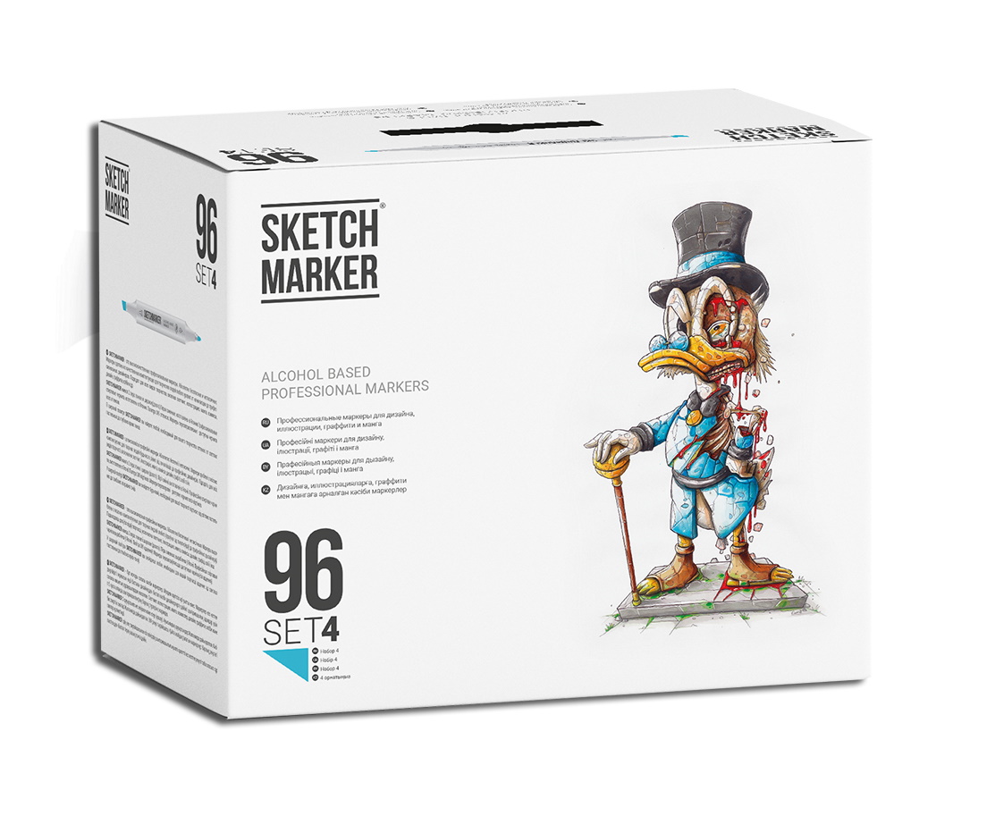 "SKETCHMARKER" Набор маркеров в пластиковом боксу 96 шт. перо круглое ...